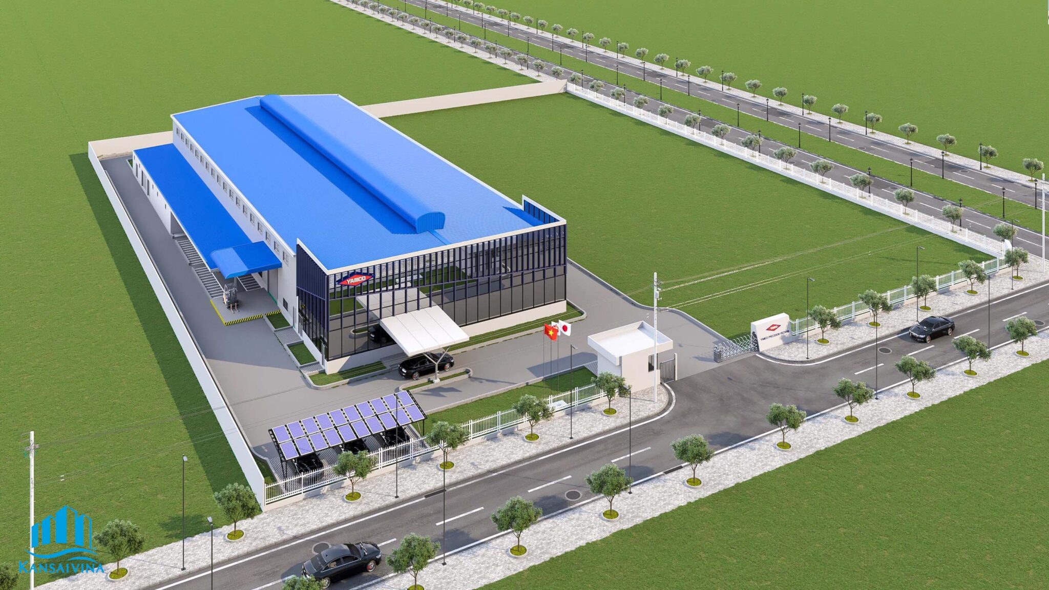 Nhà máy YAMCO Việt Nam - Công Ty Cổ Phần Xây Dựng Và Sản Xuất Kansai Vina.